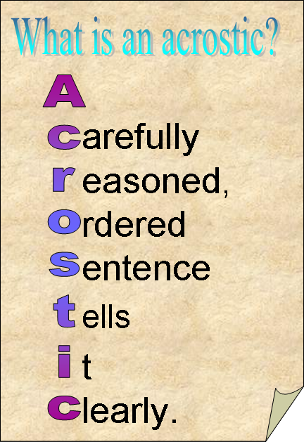 Character Acrostics: More Poem Fun | Legends of Windemere